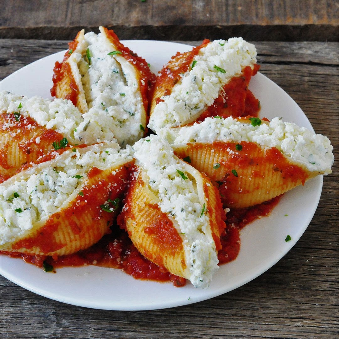 Cheese-Stuffed Pasta Shells in a Meat Sauce – Welcome to Rosemarie's ...